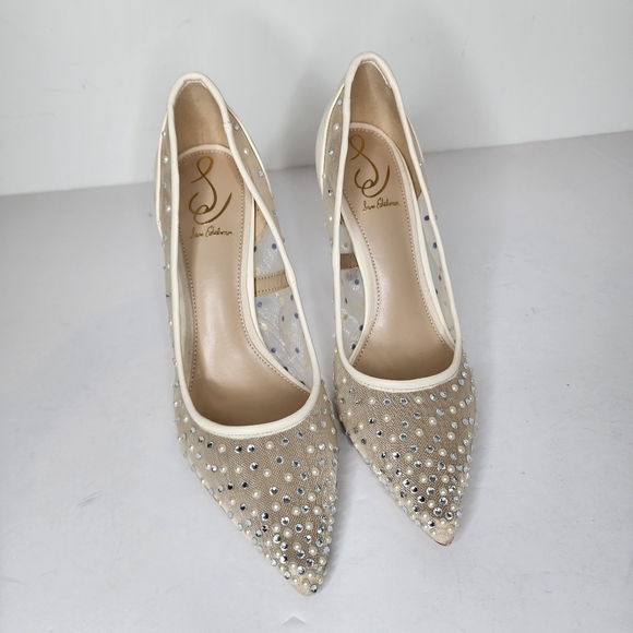 Sam Edelman | Shoes | Sam Edelman Hazel Mesh Beige Stiletto Heels With ...